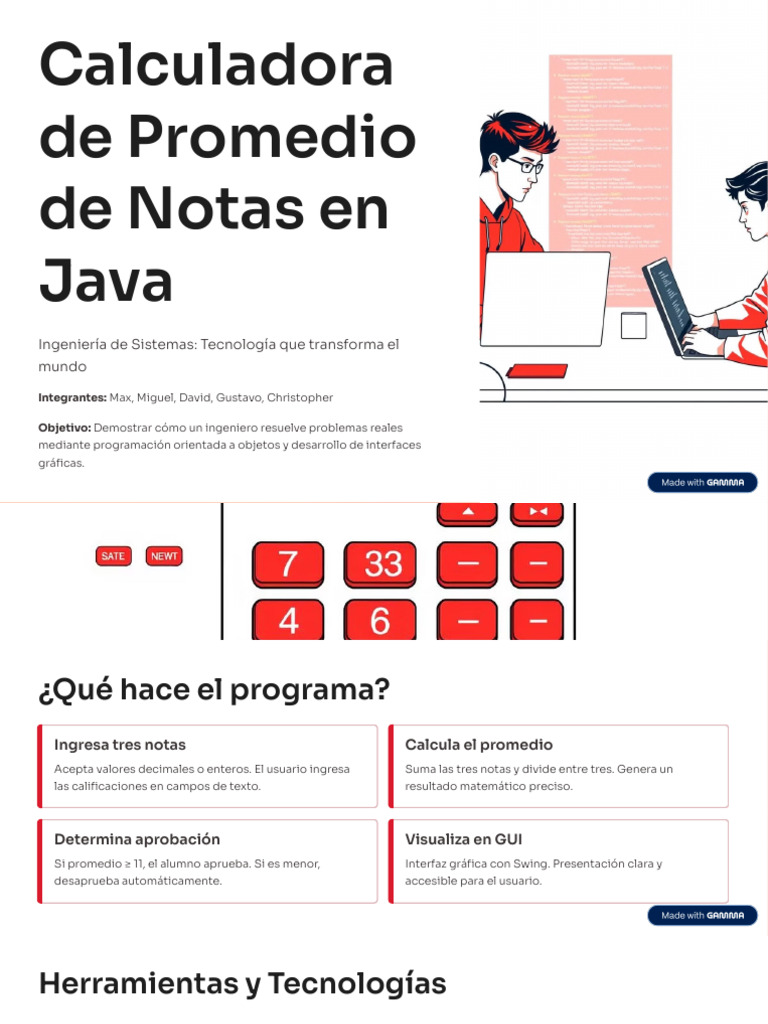 Expo Calcula Dora Java | PDF | Java (lenguaje de programación) | Interfaces gráficas de usuario