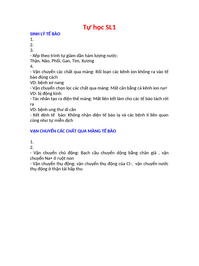 Tự Học Sl1 Bài 3,4 | PDF