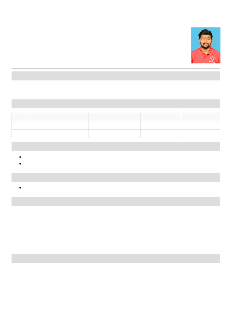 Tamil Resume | PDF