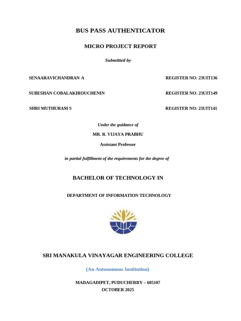 Micro Project Report | PDF | Databases | Postgre Sql
