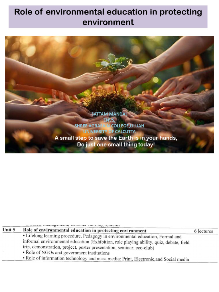 Environmental Education and Media Impact | PDF | Climate Change | Land Use