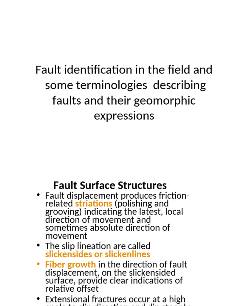 5.2 Fault Identification in The Field | PDF | Fault (Geology) | Geology