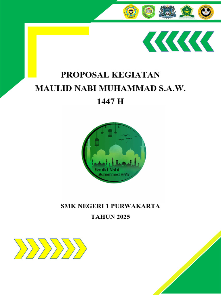 Proposal Kegiatan Maulid Nabi 2025 SMK Negeri 1 Purwakarta | PDF