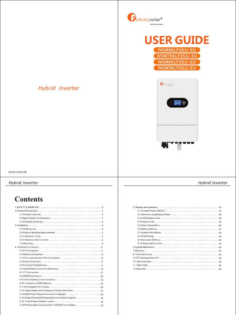 Inversor Felicity Ivgm 8k 2 | PDF