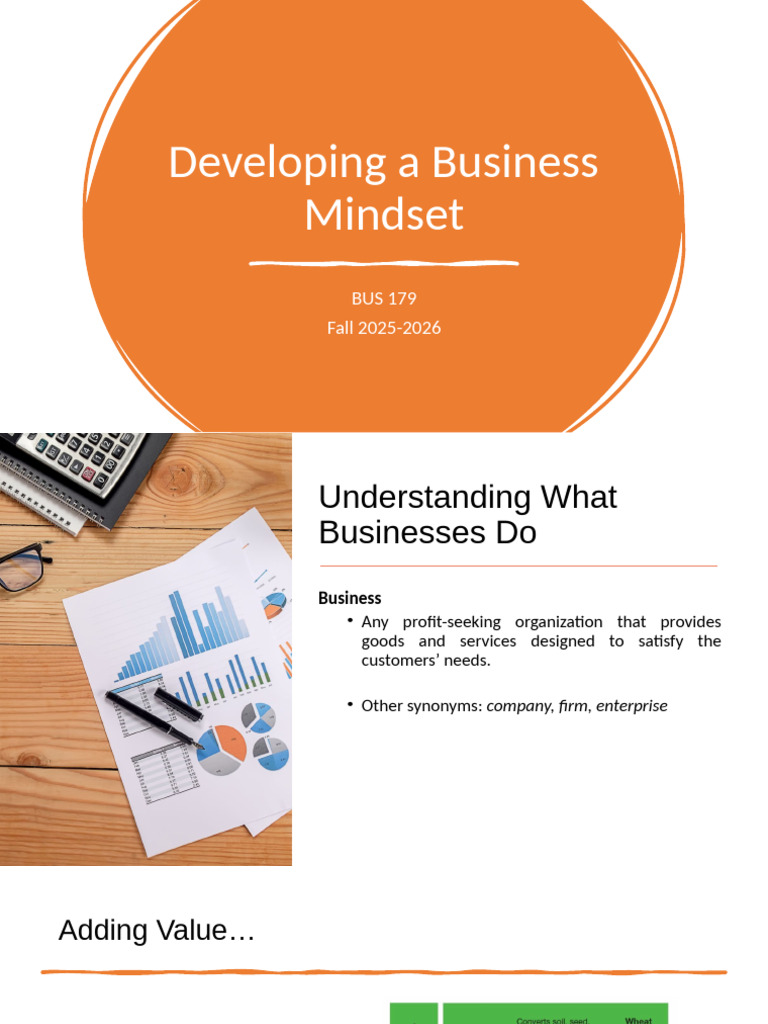 Business Mindset: Adding Value & Strategy | PDF | Human Resources ...