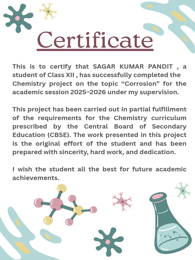Green and White Doodle Science Project Proposal Cover A4 Document ...