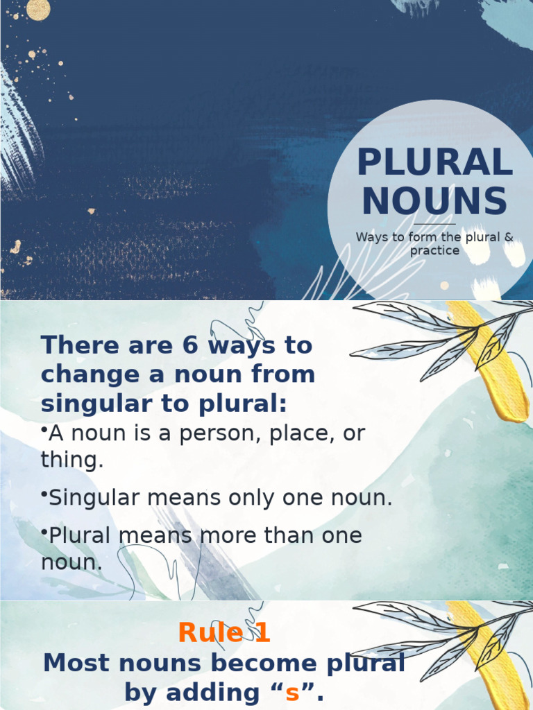 Plural Nouns: Formation Rules & Practice | PDF