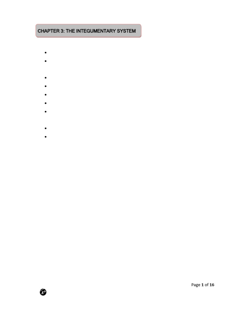 Chapter 3 The Integumentary System Pdf Integumentary System Skin