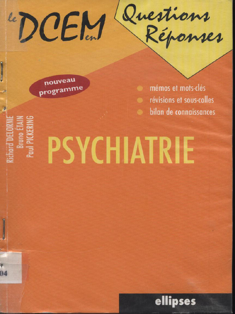 Psychiatrie (Delorme, Richard, Etain, Bruno, Pickering, Paul) (Z ...
