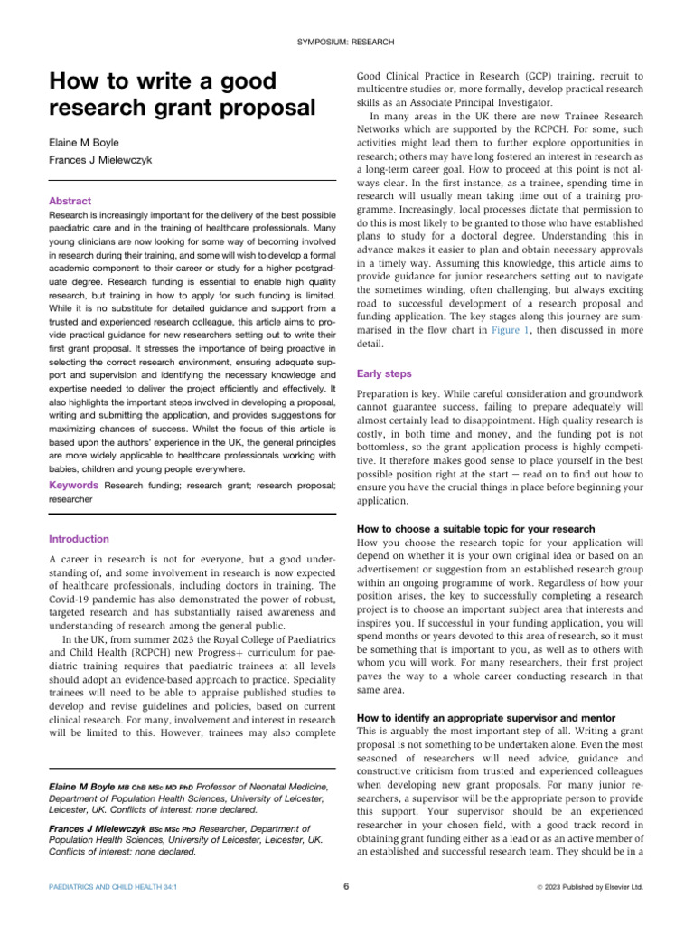 How To Write A Good Research Grant Proposal | PDF | Informed Consent ...