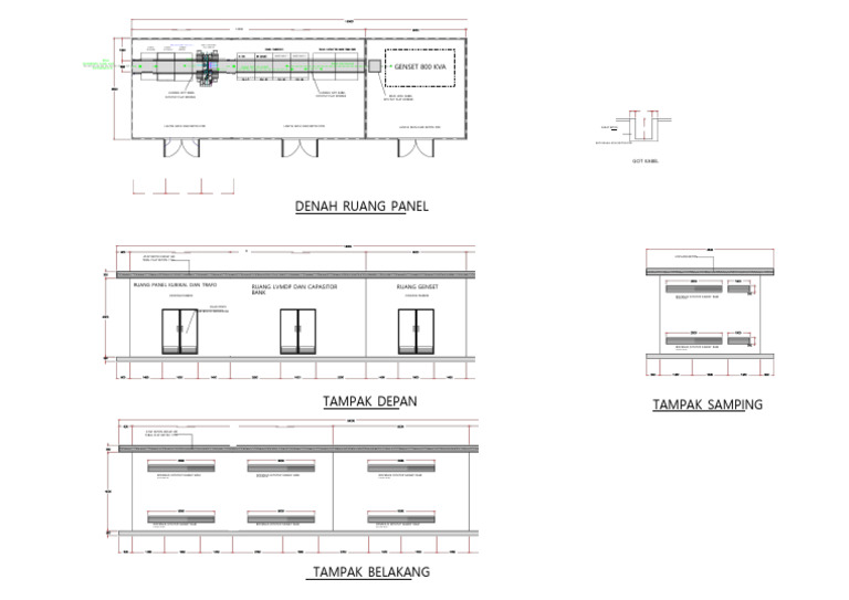 Denah Ruang Panel Listrik dan Genset | PDF
