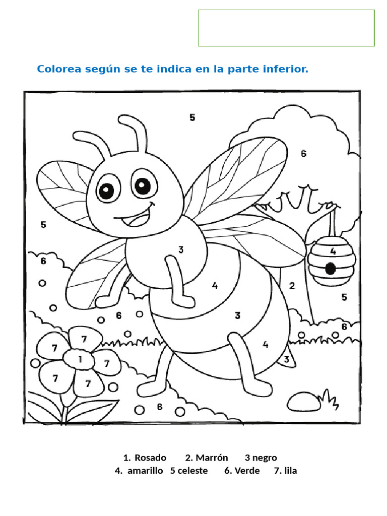 Colorea Según Se Te Indica en La Parte Inferior | PDF