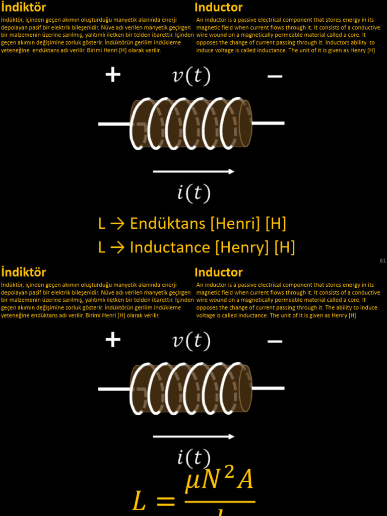 Inductors To Induce Is Called Inductance. Unit of It Is As Henry (H) | PDF