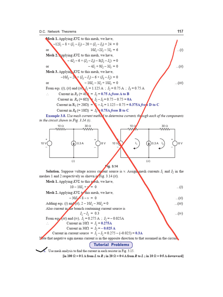 Mesh Current Analysis in Electrical Circuits | PDF | Electrical ...