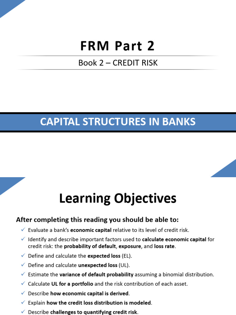 CR3 Capital Structure in Banks | PDF | Financial Risk | Credit Risk