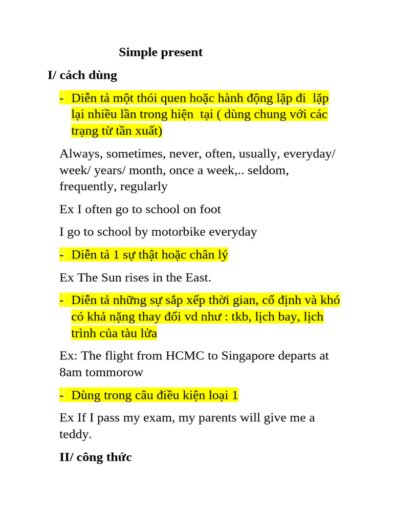 Simple Present | PDF