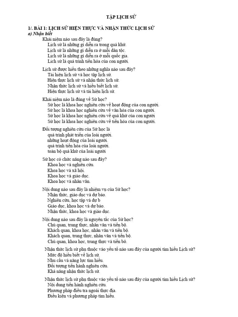 10.Gửi Hs Đề Cương Ôn Tập Ktgki Lớp 10 | PDF