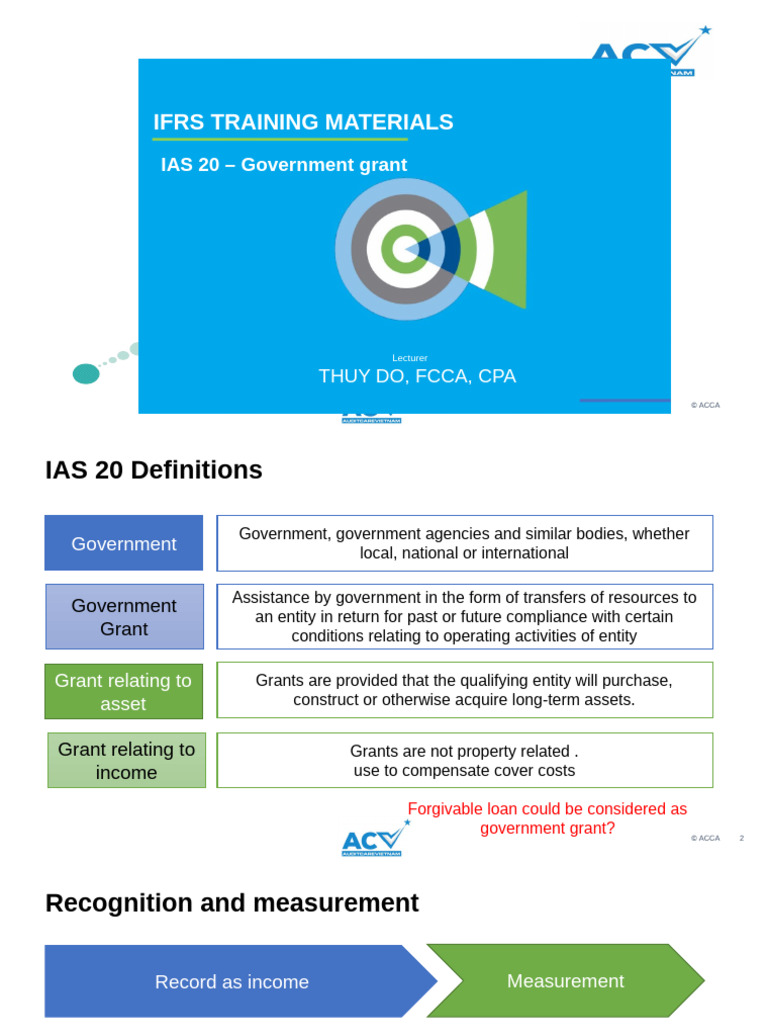 IAS 20 Goverment Grant (En) | PDF | Income Statement | Expense