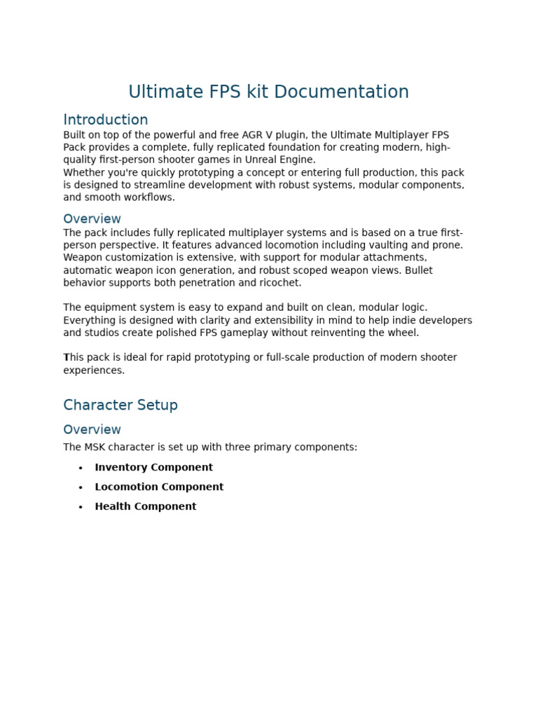 Ultimate Multiplayer FPS Pack Guide | PDF
