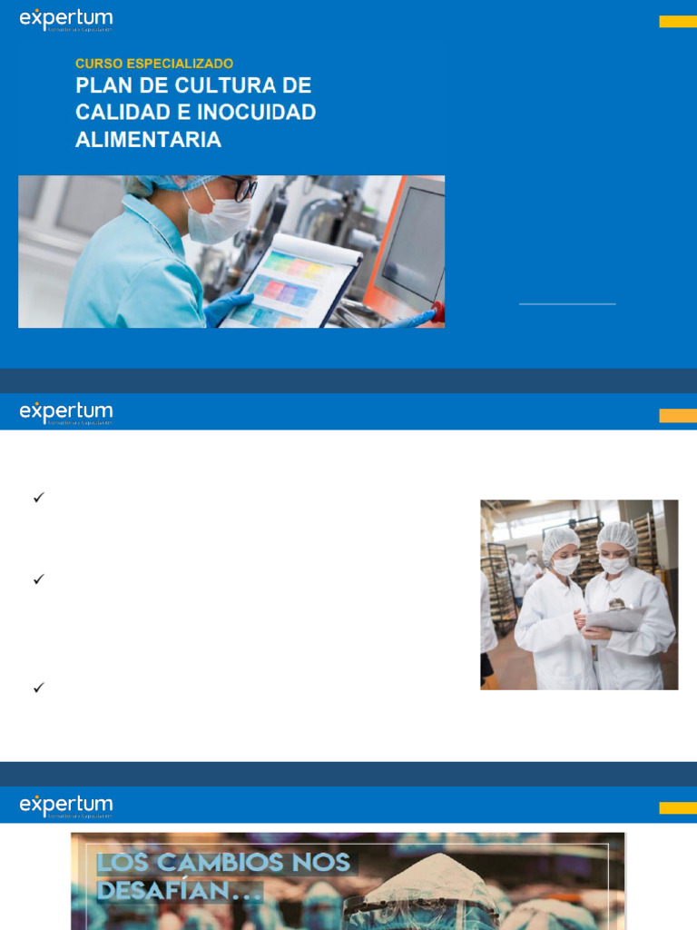 Diapositivas Curso Plan de Cultura de Calidad e Inocuidad Alimentaria | PDF | Seguridad ...