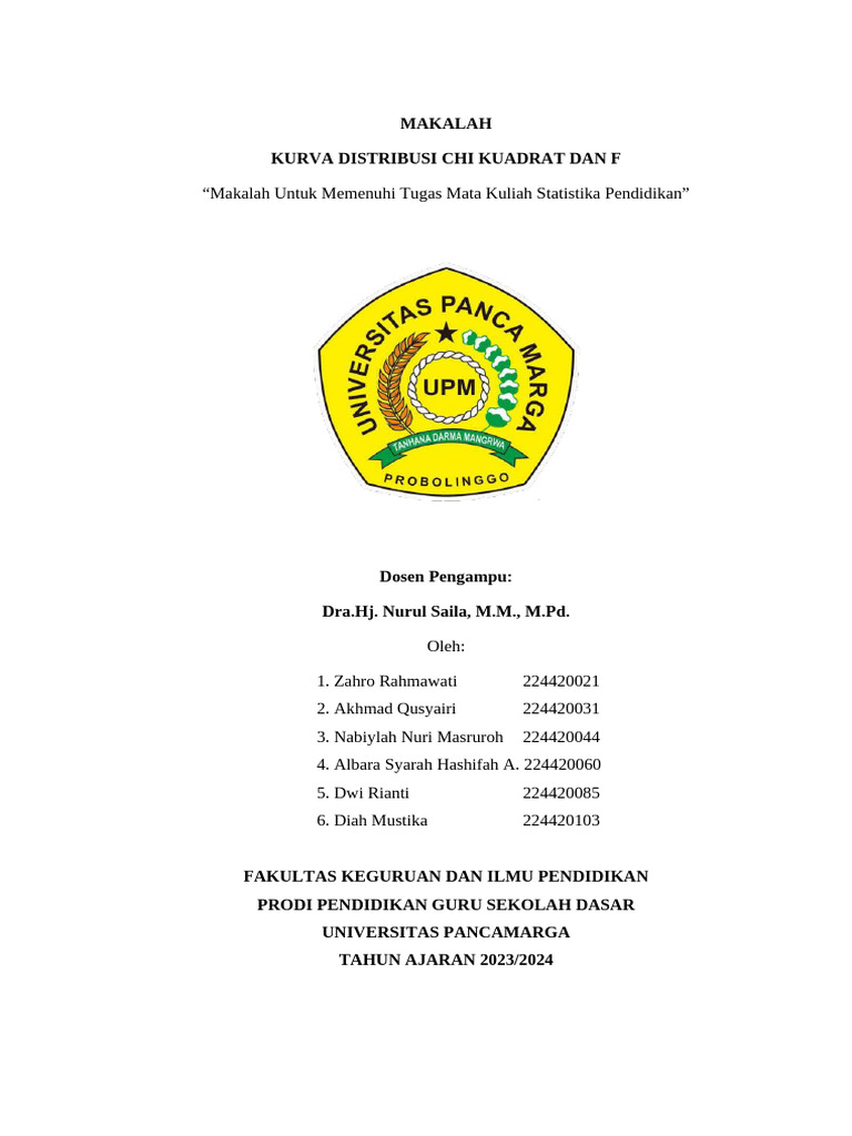 Analisis Chi-Kuadrat dan Distribusi F | PDF