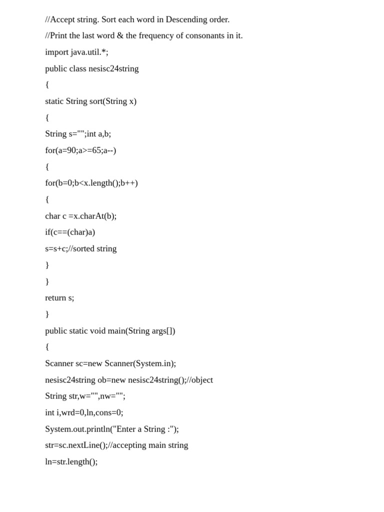 String Sorting and Unique Digits Analysis | PDF | Software Engineering ...
