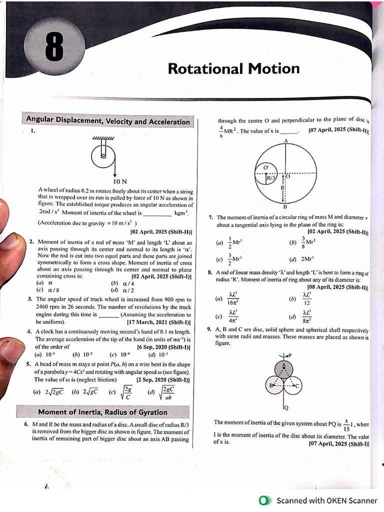 8) Rotational Motion | PDF