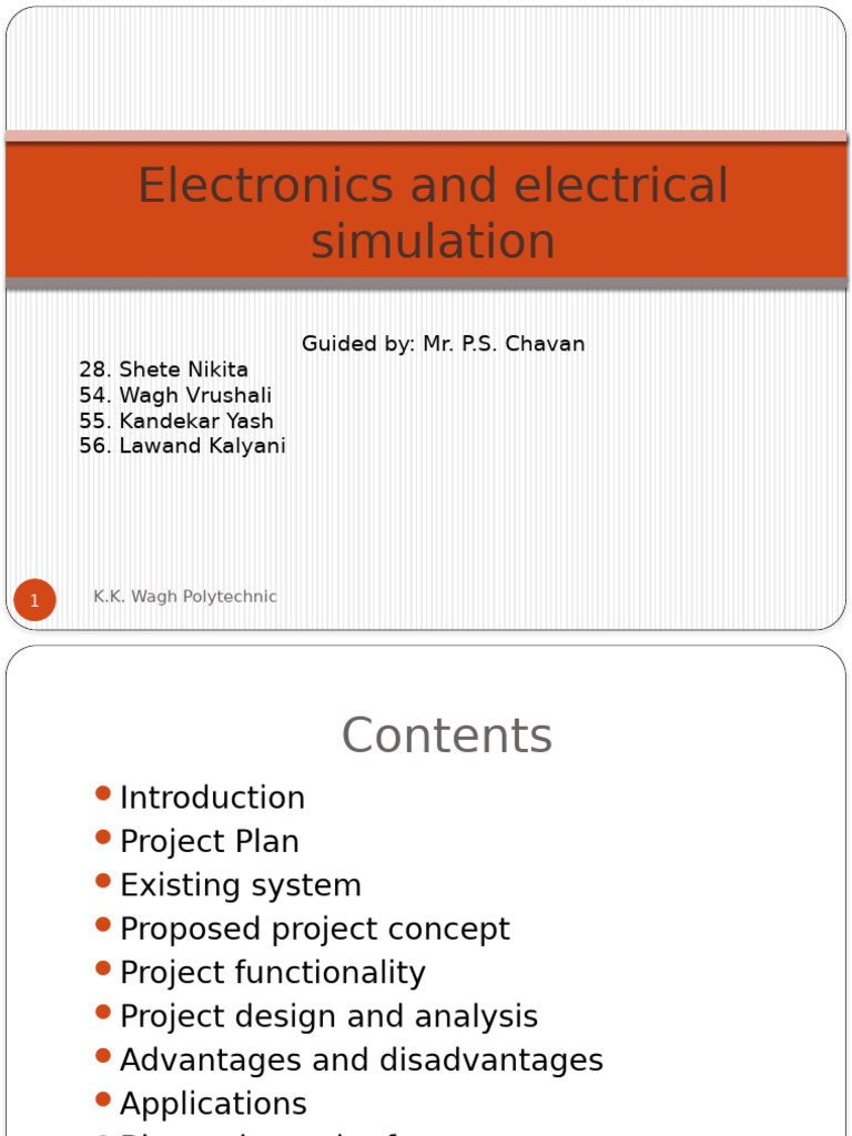 Electrical Circuit Simulation Project | PDF | Simulation | Prototype