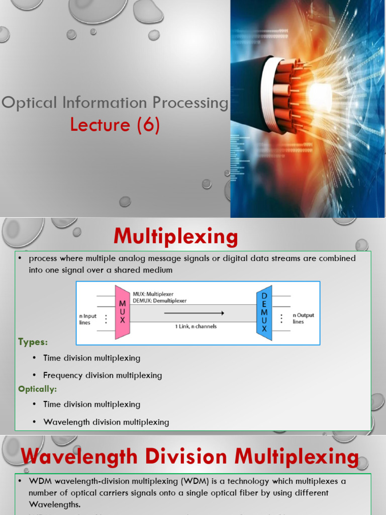 Optical Information Processing | PDF | Network Topology | Wavelength Division Multiplexing
