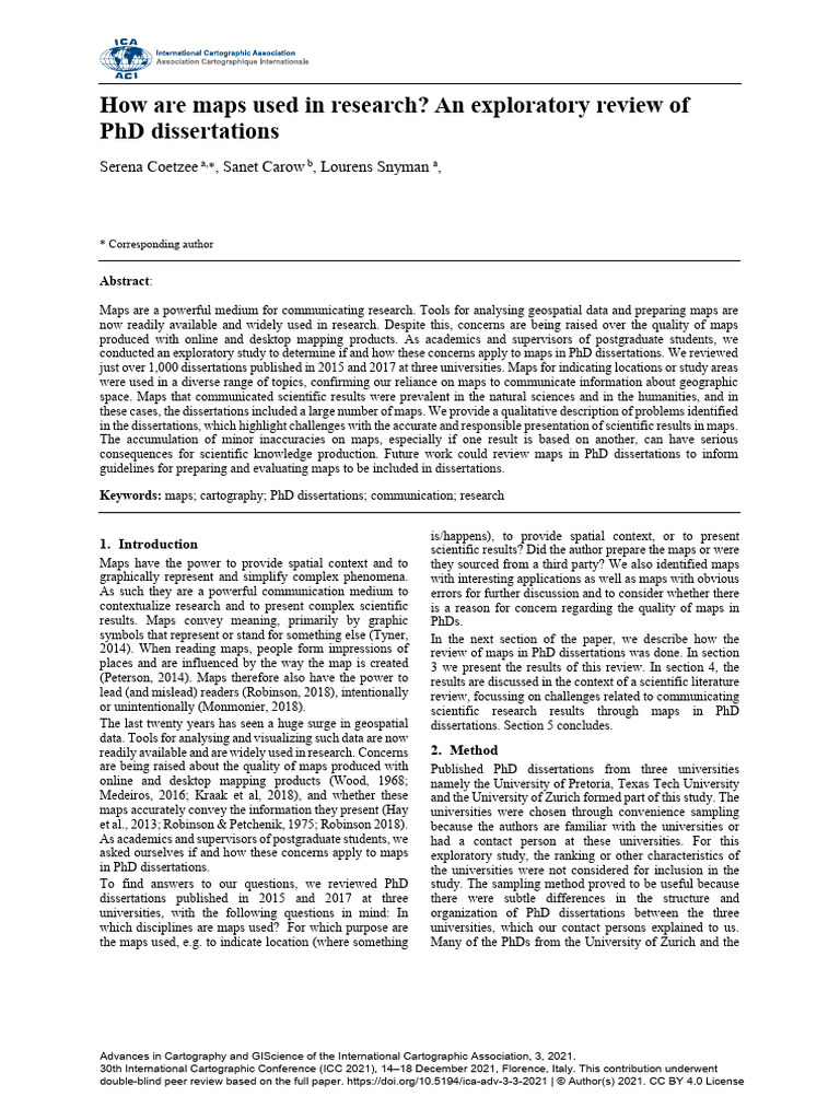 Maps in PhD Research: An Exploratory Review | PDF | Cartography | Map
