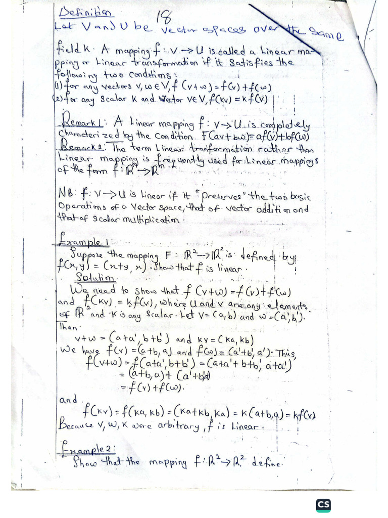 Linear Transformation and Their Representational Matrices-1 | PDF