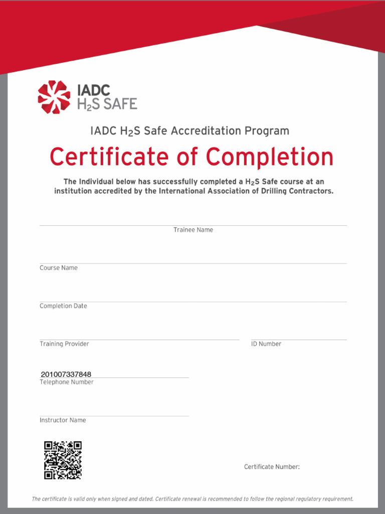 Daniel Earl Mckain - Iadc h2s - Xxx000525899 | PDF