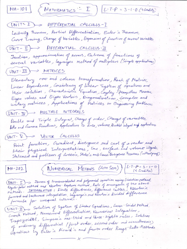 Engineering Mathematics Organized 1 2 | PDF