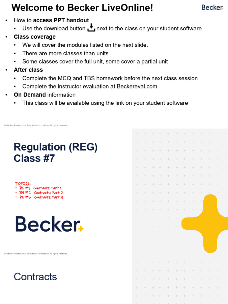 REG v1.2 LiveOnline Class #7 Student Handouts | PDF | Damages ...