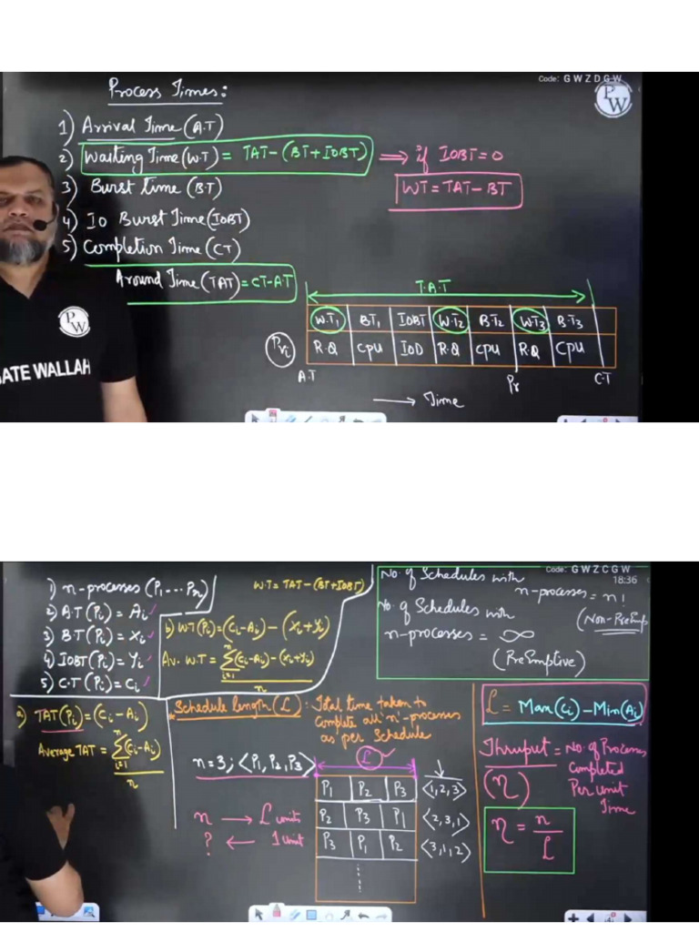 CPU Scheduling Lecture PDF | PDF