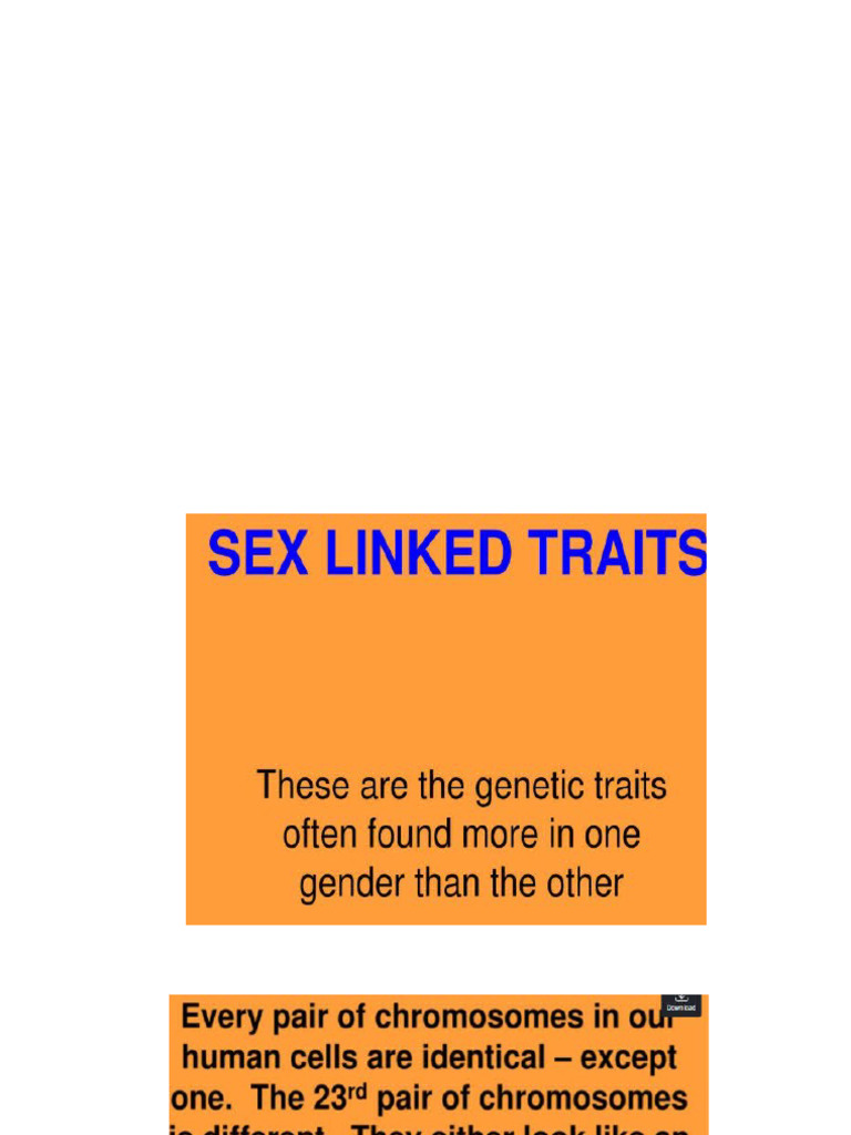 Sex Linked Trait | PDF