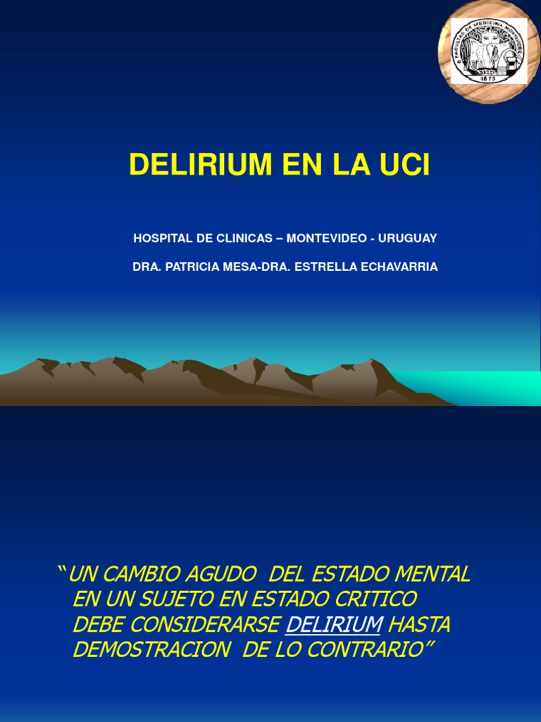 Delirium | PDF | Antipsicótico | Manual Diagnóstico y Estadístico de ...