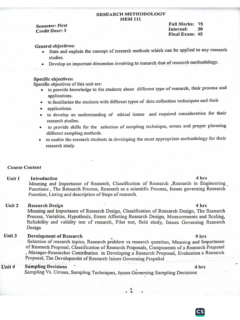 Old Questions Research Methodology | PDF
