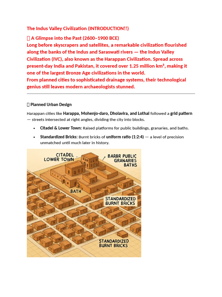 Indus Valley Civilization Overview | PDF