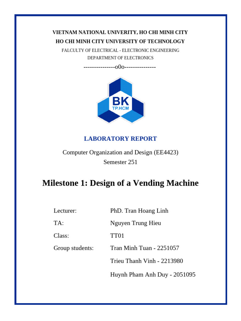 Vending Machine Design Report in SystemVerilog | PDF | Computer ...