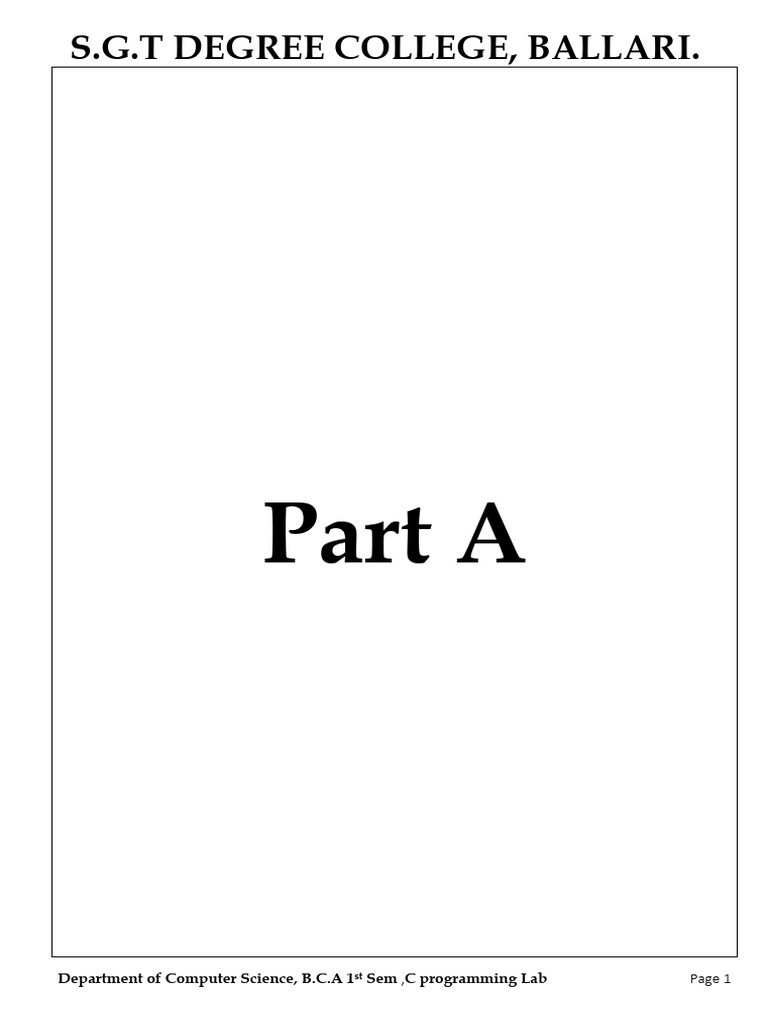 C Lab Programs 2024 Final Print | PDF | Pointer (Computer Programming) | Integer (Computer Science)