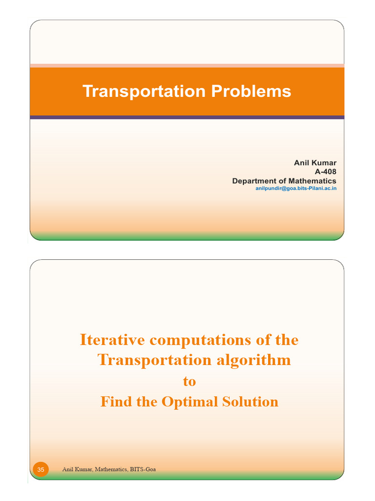 Optimal Transportation Problem Solutions | PDF | Applied Mathematics ...
