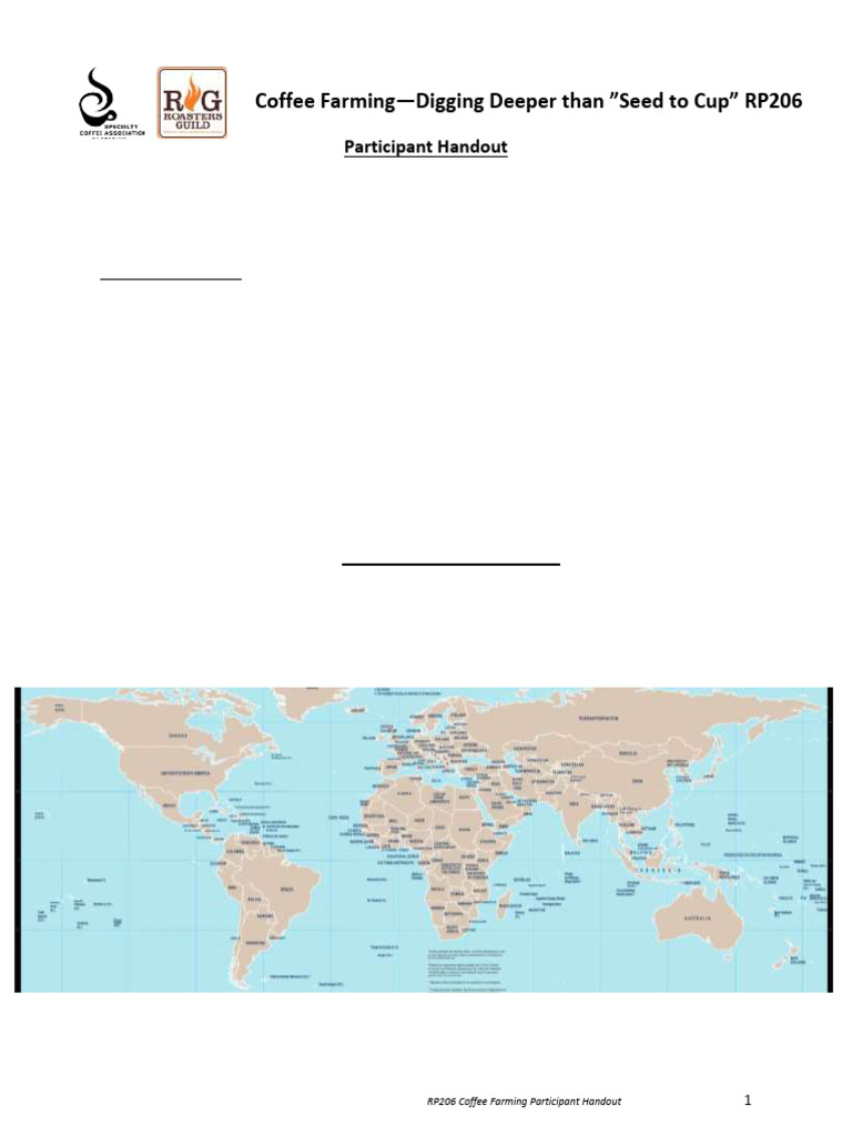 Coffee Farming Digging Deeper Than Seed To Cup (RP206) HANDOUT | PDF ...