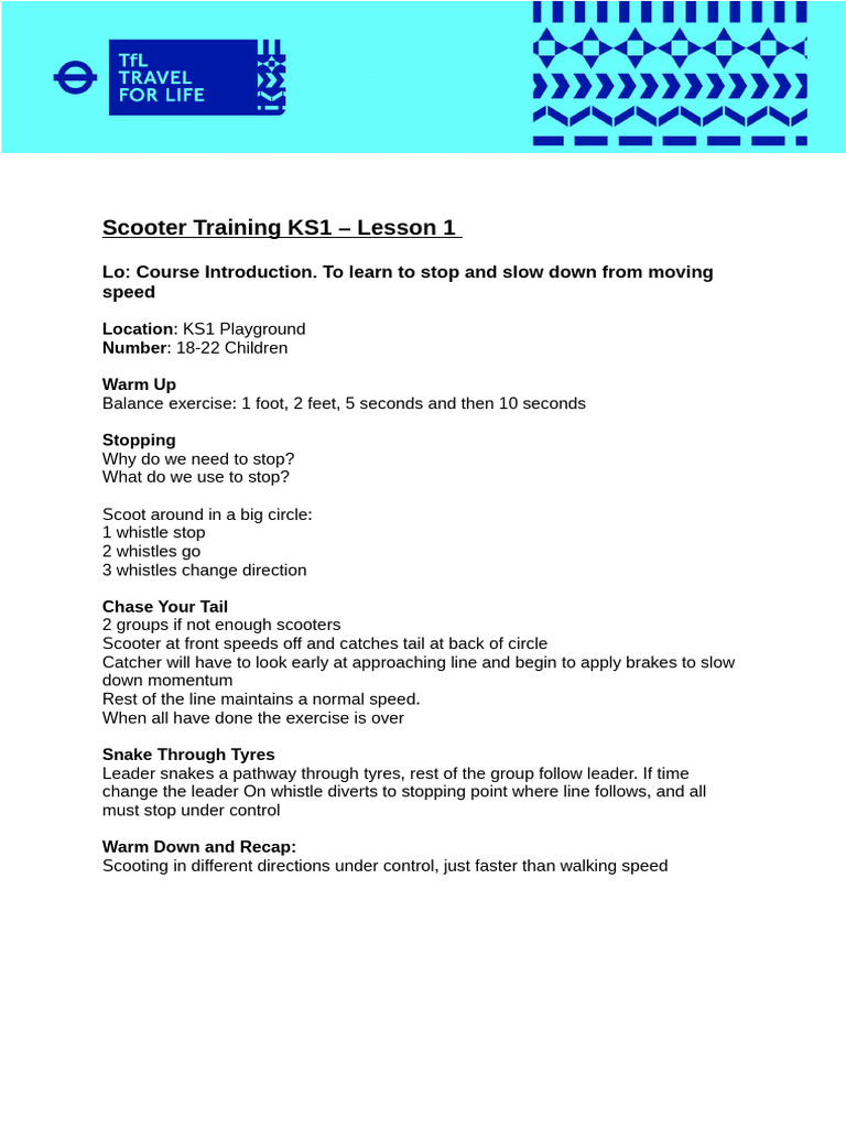Scooter Lesson 1 | PDF
