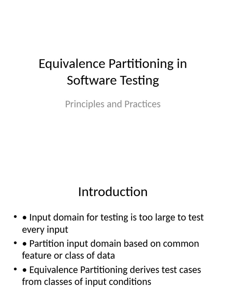 Equivalence Partitioning | PDF