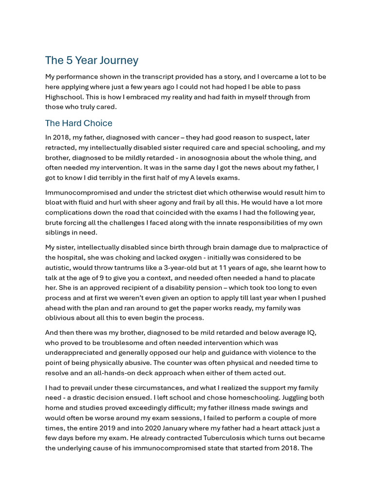 My Performance Shown in The Transcript Provided Has A Story | PDF ...