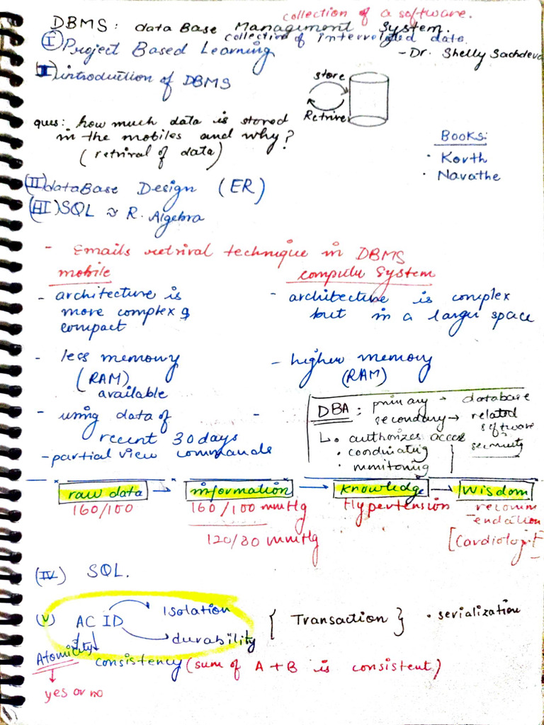 Dbms Notes 1 | PDF
