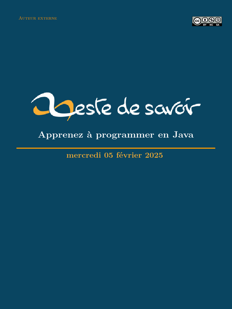 Apprendre la programmation Java | PDF | Java (technique) | Ingénierie ...