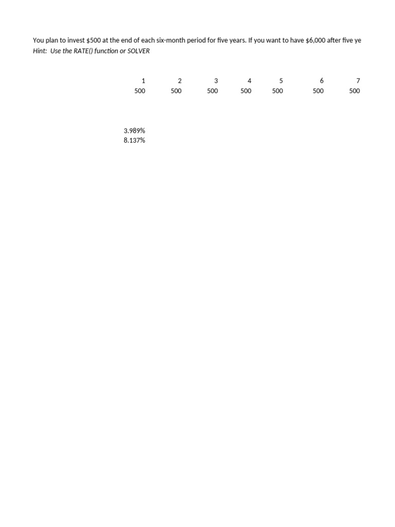 Investment and Loan Payment Analysis | PDF | Internal Rate Of Return ...