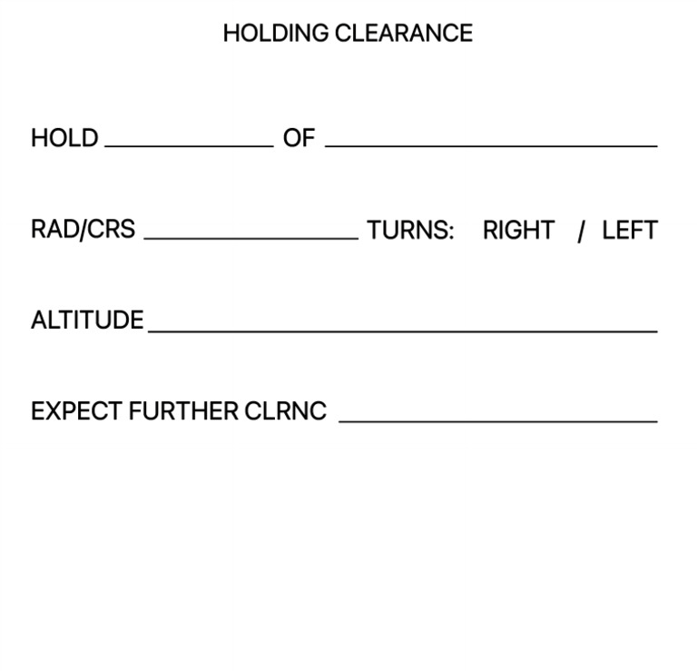 Hold Clearance Worksheet | PDF